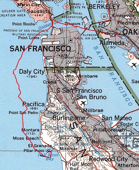 Gallery: Sailing / Half Moon Bay trip map